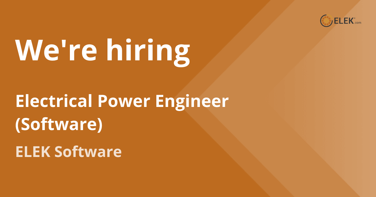 Electrical Power Engineer (Software) | ELEK Software