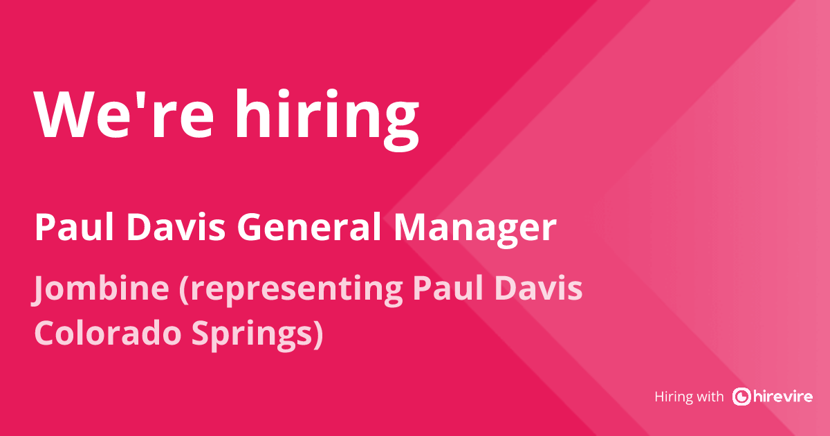 Paul Davis General Manager | Jombine (representing Paul Davis Colorado ...